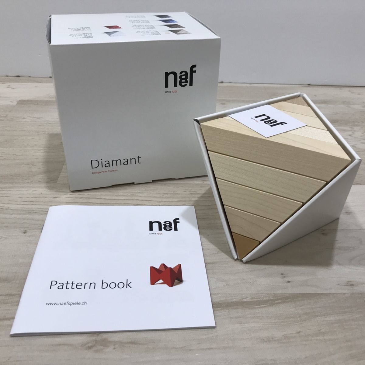 【目立った傷や汚れなし】Naef ネフ社 ダイアモンド 白木 9633 Diamond Ahorn(maple) 積み木 木製ブロック 知育 ...