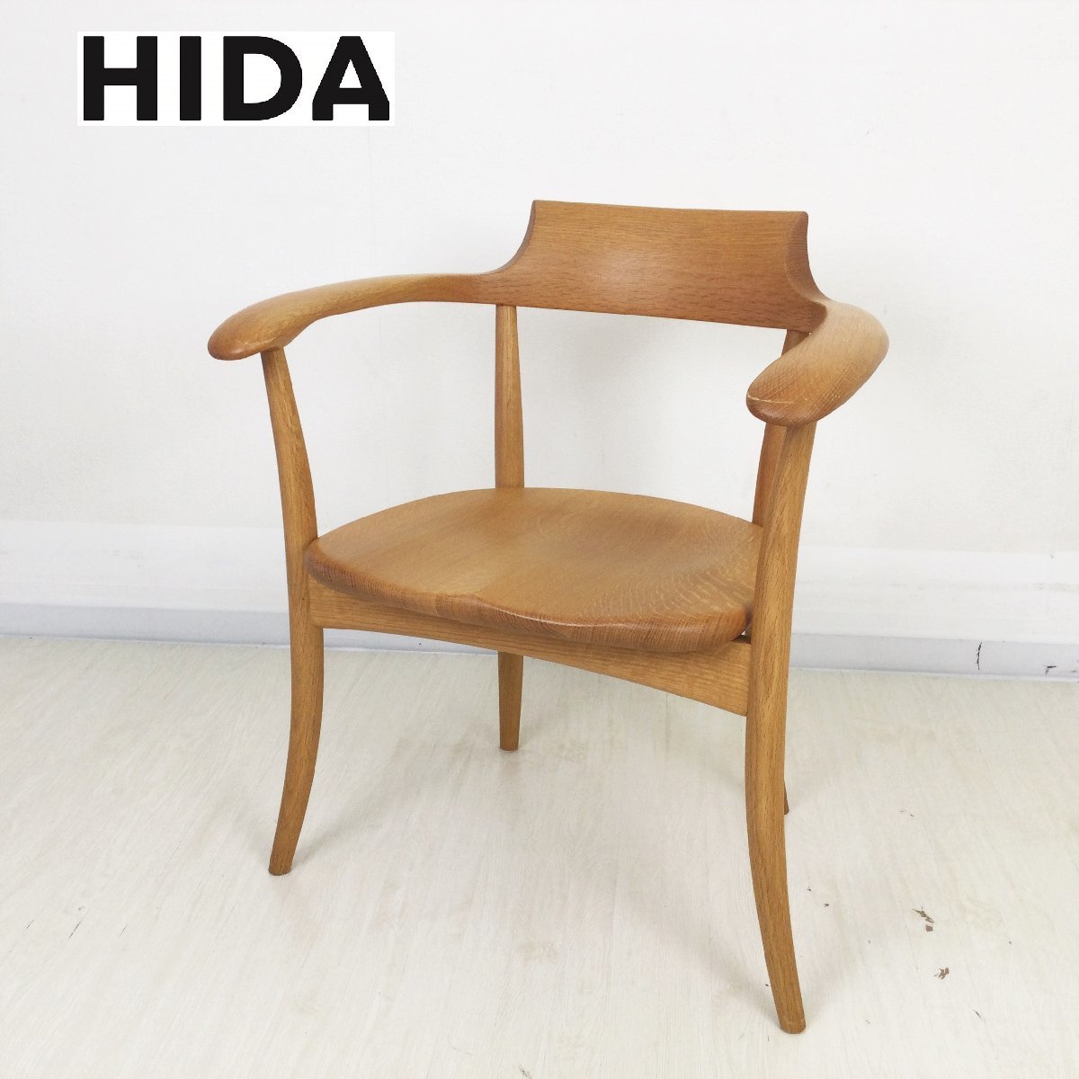 【やや傷や汚れあり】1107 HIDA 飛騨産業 CRESCENT クレセントチェア アームチェア 板座 SG261A ホワイトオーク OU色 ①の落札情報詳細 - ヤフオク落札価格検索 オークフリー