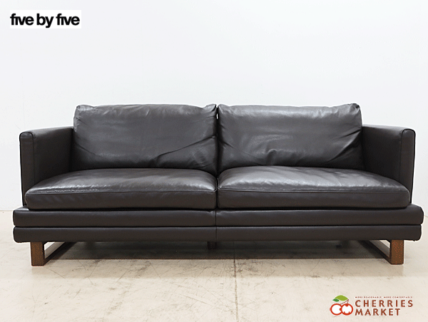 【やや傷や汚れあり】ACTUS アクタス five by five ファイブバイファイブ LETTE レッテソファ 総革 染革 3人掛け 2.5人掛け 2人掛けワイド ビンテージ風の落札情報 ...