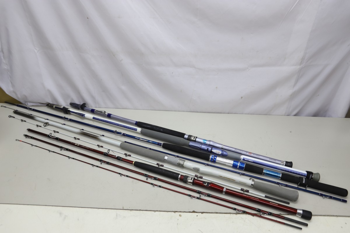 【傷や汚れあり】釣り竿 5点 Daiwa HZ海峡 50-350/INTER LINE Seaflex T2 50-390/alpha ...