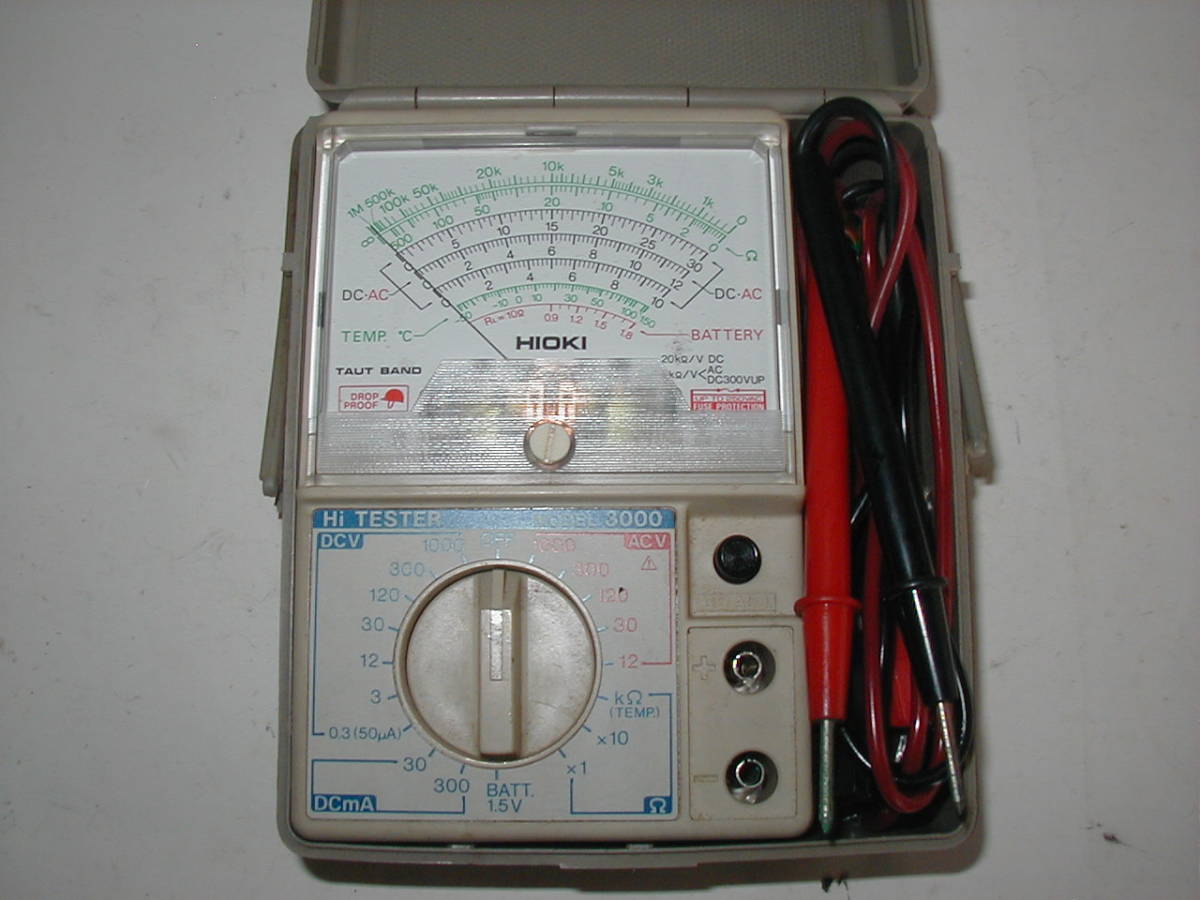 【やや傷や汚れあり】祝2023円 HIOKI 日置電機 HI TESTER 3000 ハイテスター 電気 計測器 中古動作確認 美品 現状品 ...