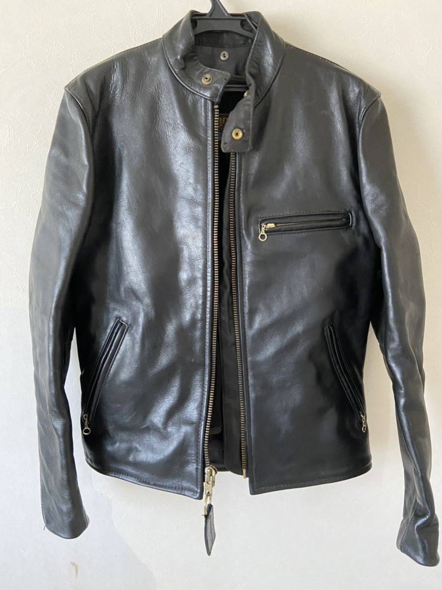 44 バンソン ENF 襟付き シングル ライダース レザー ジャケット 3L サイズ 相当 大きめサイズ 革ジャン VANSON USA製 の落札情報詳細 - ヤフオク落札価格検索 オークフリー