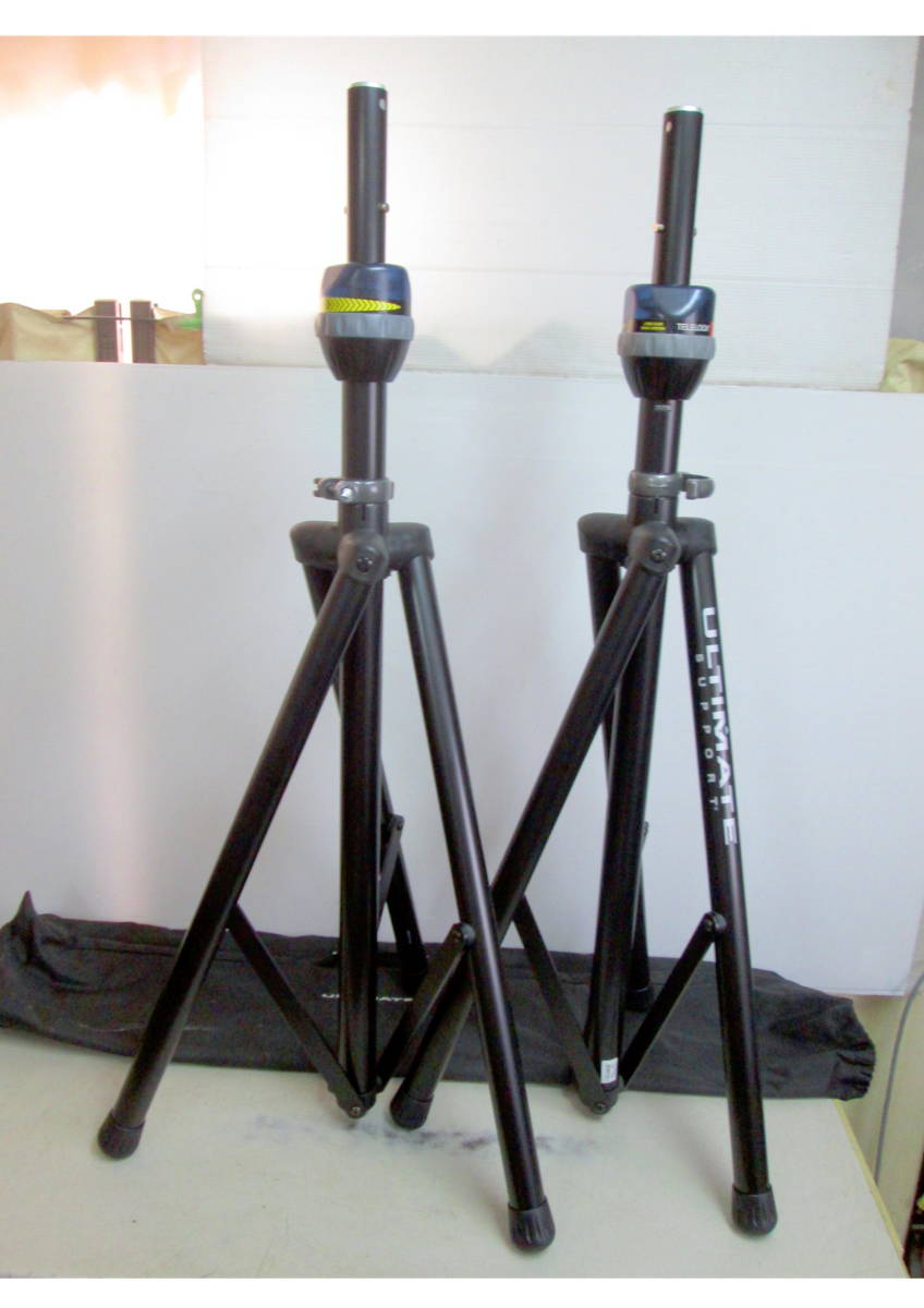 【傷や汚れあり】 309067 スピーカースタンド ＜7＞ 「ジャンク品」 ULTIMATE SUPPORT アルティメイト TS-90B 【2本】 TELELOCK テレロック PAの落札 ...