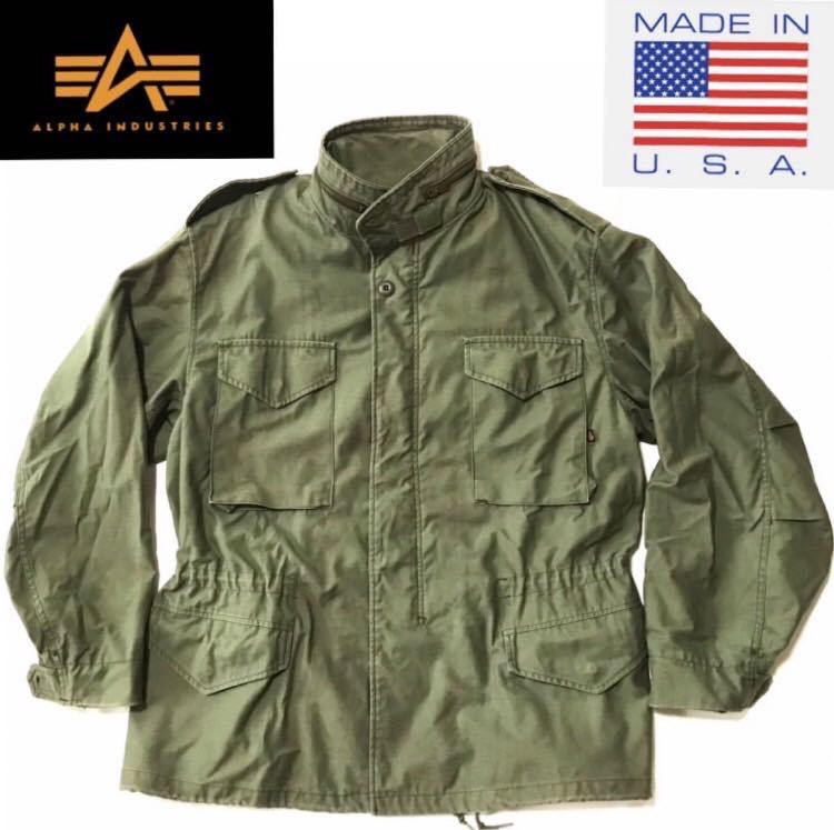 【やや傷や汚れあり】漢の使い慣れた1着 M-65 L-R グリーン カーキ メンズ ALPHA INDUSTRIES アルファ アルファインダストリーズ フィールドジャケット USA製の落札 ...