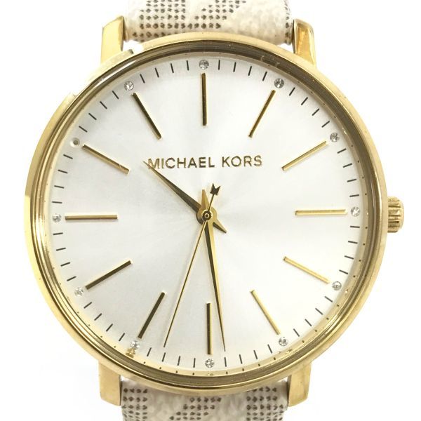 【目立った傷や汚れなし】MICHAEL KORS マイケルコース PYPER パイパー 腕時計 MK2858 クオーツ アナログ ラウンド ...