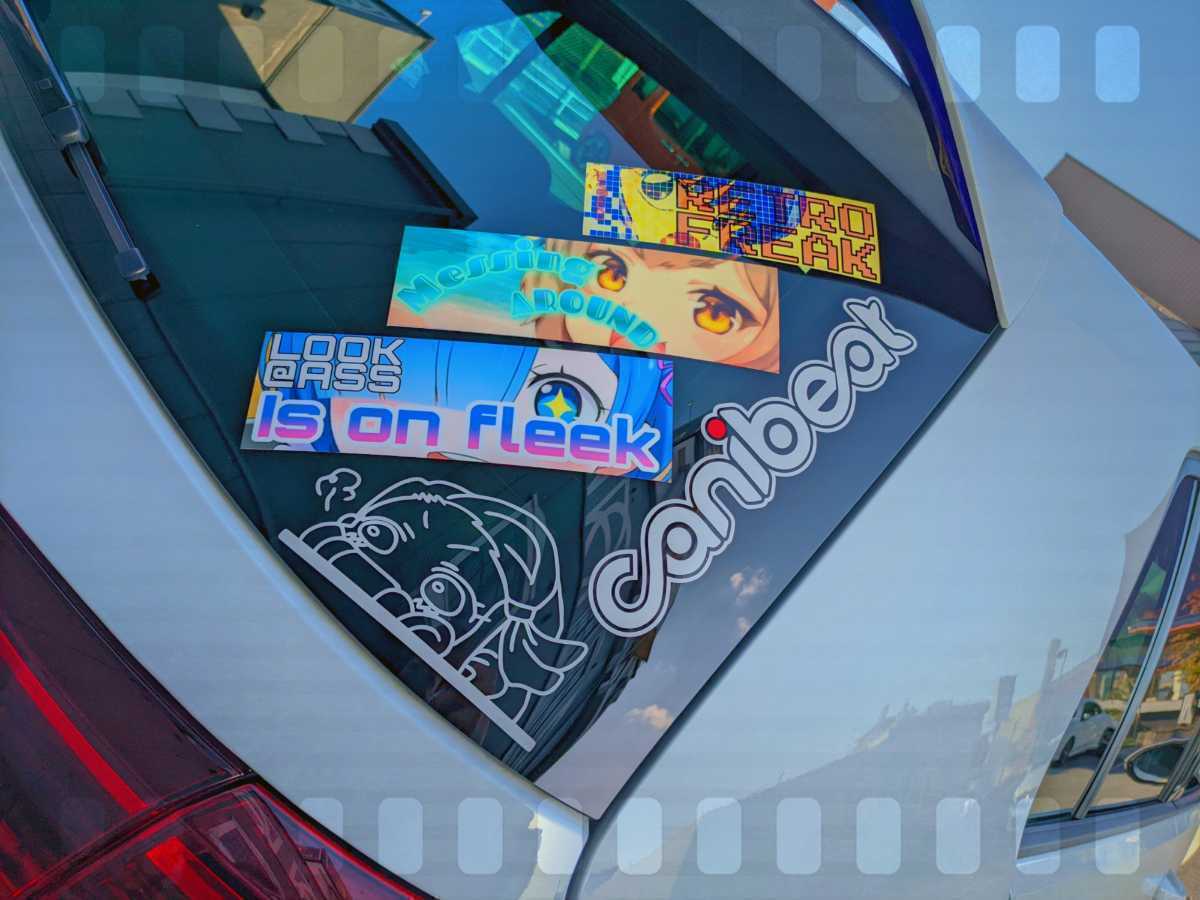 【未使用】痛車 ステッカー usdm jdm ボックスステッカー バンパーステッカー 箱ステ 同人 パロディ アニメ アキバ LOOK@ASS ...