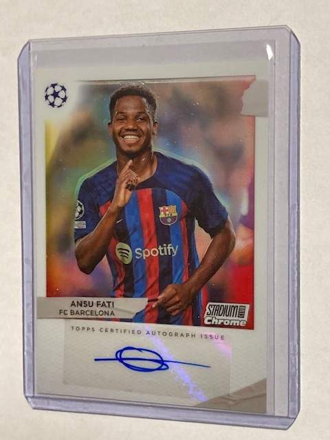 【未使用】2022-23 Topps UEFA Competition Stadium Club Chrome FC Barcelona Autograph Ansu Fati アンス・ファ ...