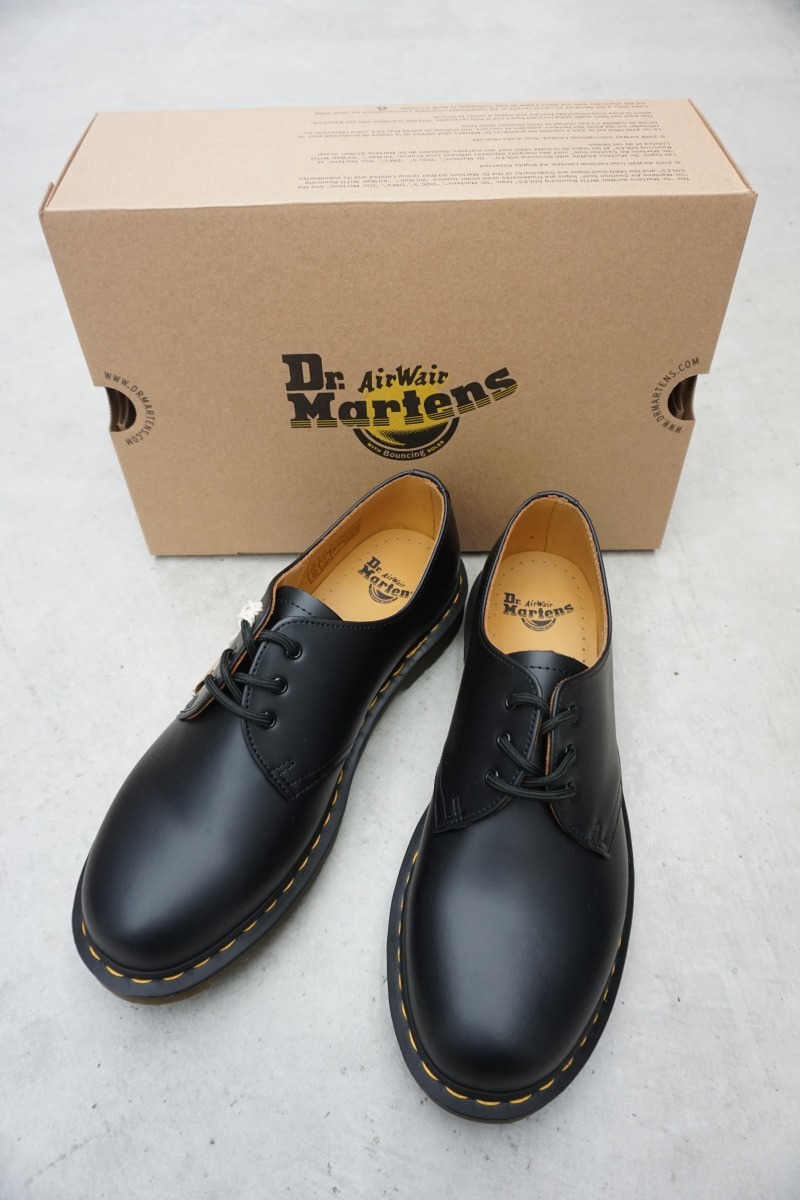 【未使用】新品 正規 Dr.Martens ドクターマーチン 1461 3EYE GIBSON SHOES BLACK 3ホール ギブソン シューズ 11838002 ラバーソール UK9黒 ...