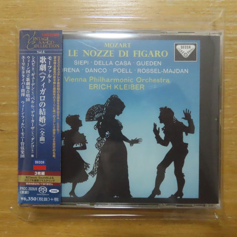 【やや傷や汚れあり】4988031215234 【3ハイブリッドsacd】クライバー モーツァルト 歌劇《フィガロの結婚