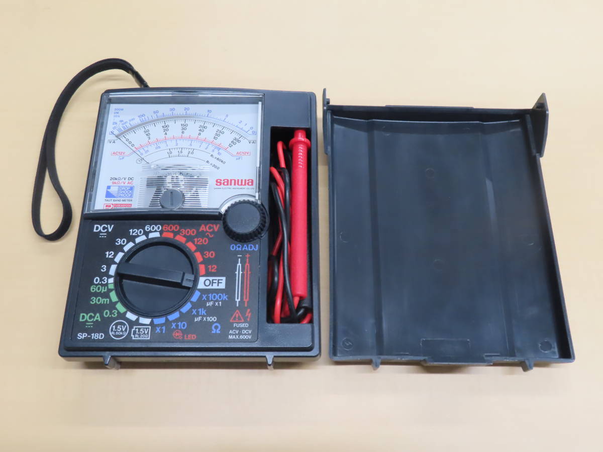 【やや傷や汚れあり】サンワ SANWA アナログマルチテスター SP18D 中古の落札情報詳細 - ヤフオク落札価格検索 オークフリー