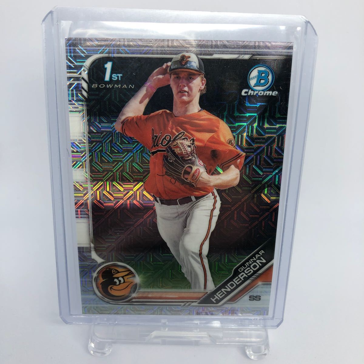 【未使用】Bowman Draft Chrome 2019 Gunnar Henderson 1st Asia Mojo Refractor Baltimore Orioles AL新人王 ...