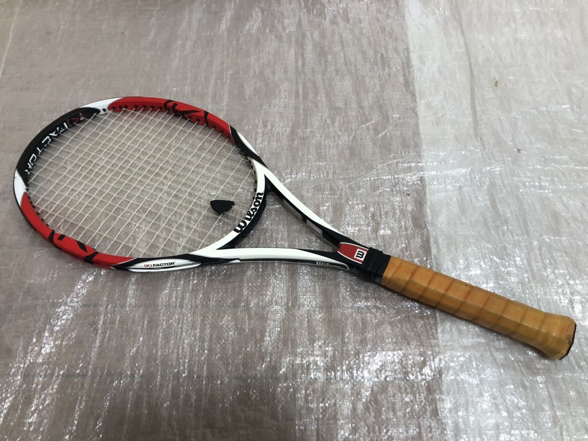 【やや傷や汚れあり】used♪Wilson ウィルソン K Factor Six One Tour テニスラケットの落札情報詳細 - ヤフオク ...