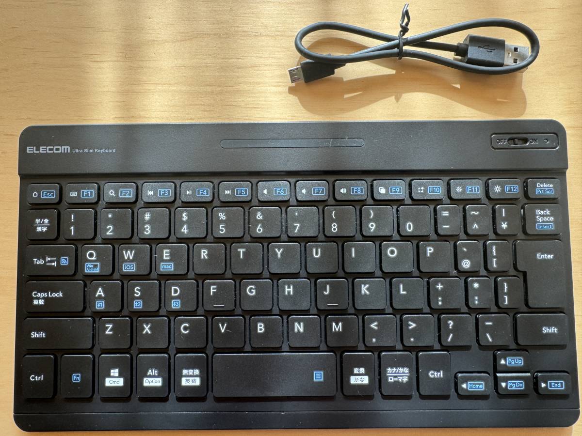 【目立った傷や汚れなし】ELECOM ワイヤレスBluetooth ウルトラスリムキーボード 充電式 日本語配列 TK-SLP01BK/ECの落札情報詳細 - Yahoo!オークション落札価格 ...