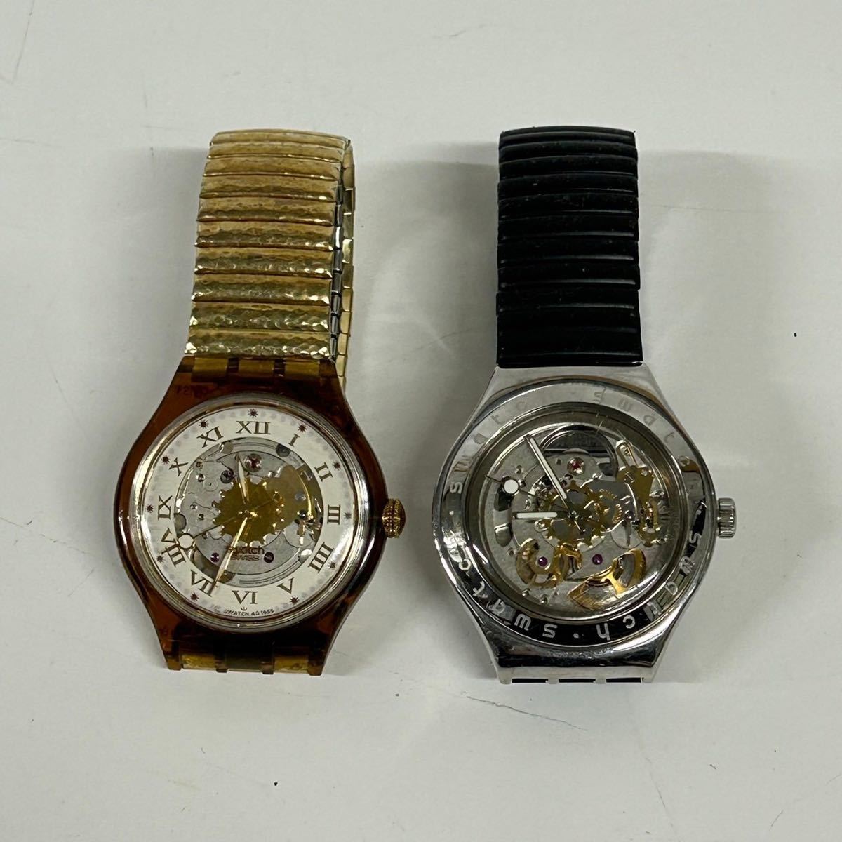 【やや傷や汚れあり】1円~【稼働品】2点セット swatch スウォッチ IRONY 2841-1 / 2842 メンズ腕時計 AUTOMATIC 自動巻き スケルトン G113556の落札 ...