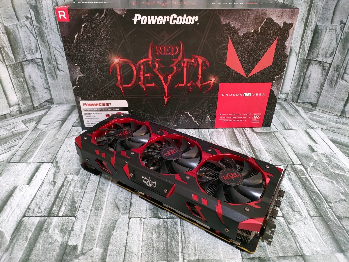 【傷や汚れあり】AMD PowerColor Radeon RX Vega56 8GB AXRX RED DEVIL OC 【グラフィック ...