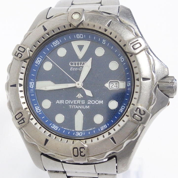 【傷や汚れあり】10 30-584893-21 [Y] 【本体のみ】 シチズン CITIZEN エコドライブ AIR DIVER'S 200M B872-H26035 メンズ 電波時計 腕時計 ...
