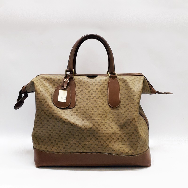 【全体的に状態が悪い】(完全現状品) GUCCI マイクロGG スプリーム 012・123・0467・45 グッチ ボストンバッグ 旅行かばん ...