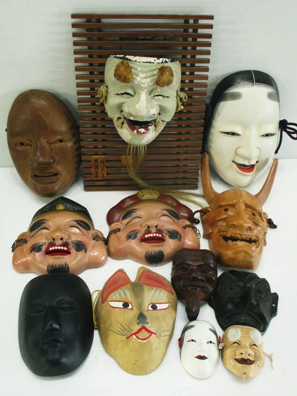 【やや傷や汚れあり】4396 飾面 まとめて/在銘 久月 静岳作 翁面 六代 白水八仙 博多人形 嵯峨面 能面 小面 般若 恵比寿 大黒天 狐 天狗 木彫 金属 東洋彫刻の落札情報詳細 ...