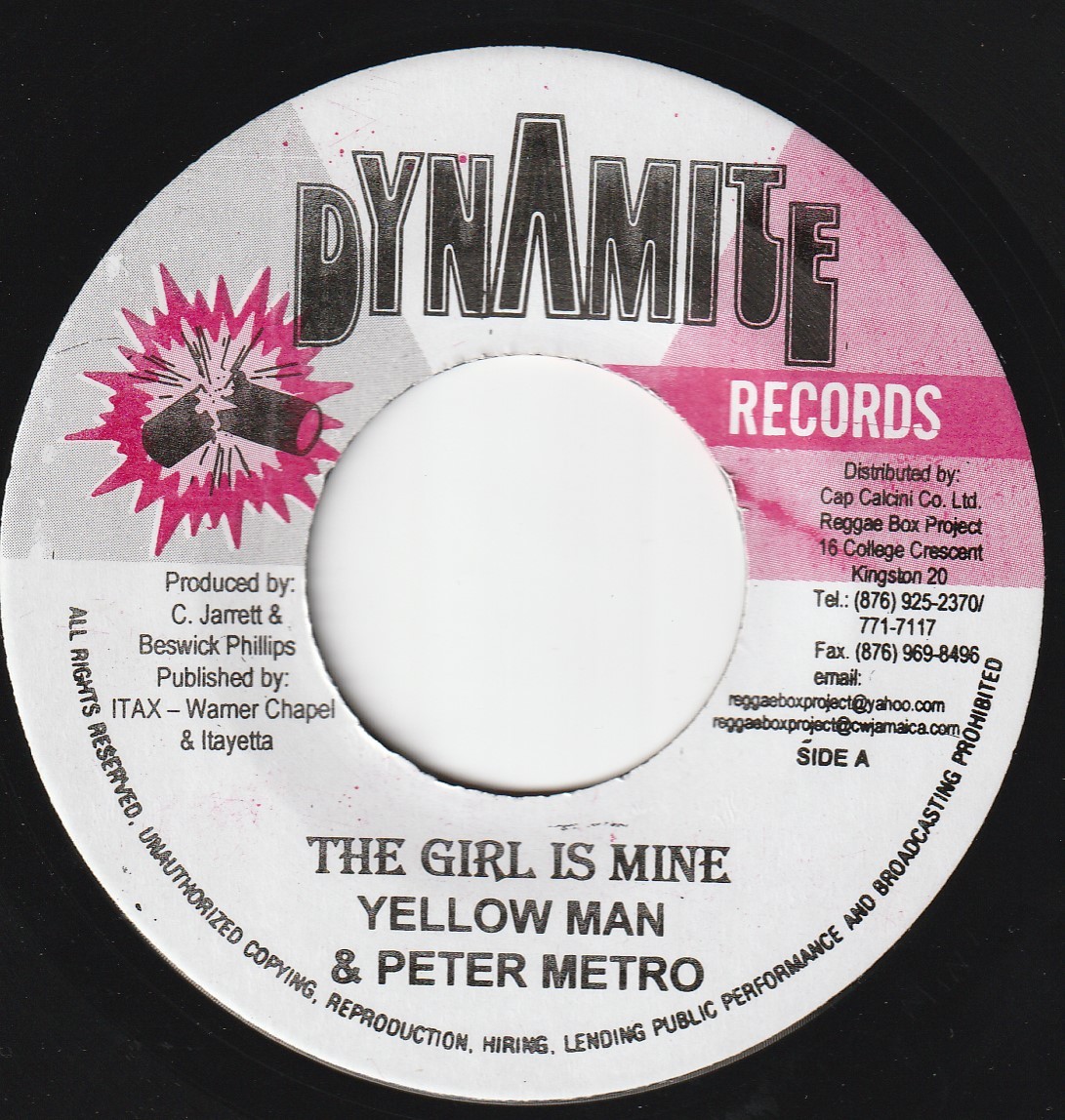 【やや傷や汚れあり】JA盤7”EP★Yellowman & Peter Metro★The Girl Is Mine★83年★Michael ...