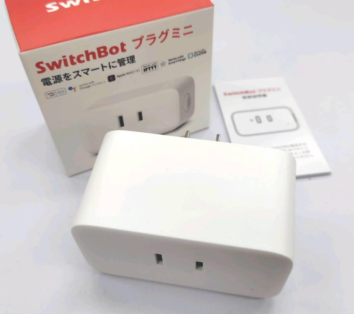 【未使用に近い】★【在庫処分価格】SwitchBot スマートプラグ W2001405 スイッチボット Bluetooth&Wi-Fi両方対応 Alexa, Google Home, Siri ...