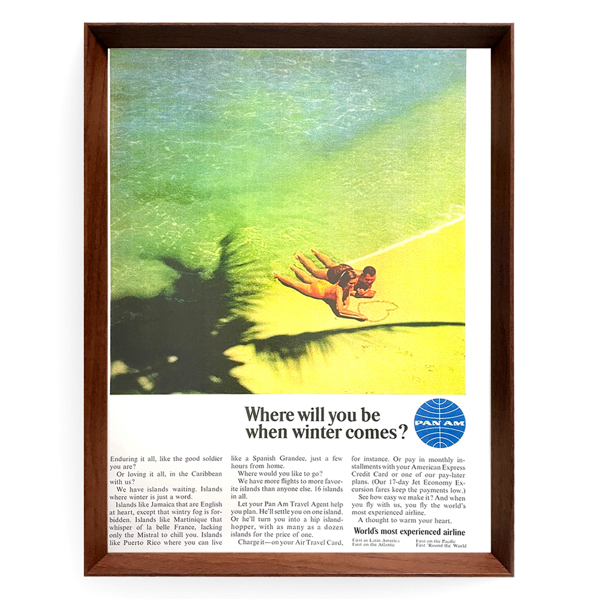 【未使用】パンナム ハワイ ビーチ 広告 ポスター 1960年代 アメリカ ヴィンテージ 【額付】#004の落札情報詳細 - ヤフオク落札価格 ...