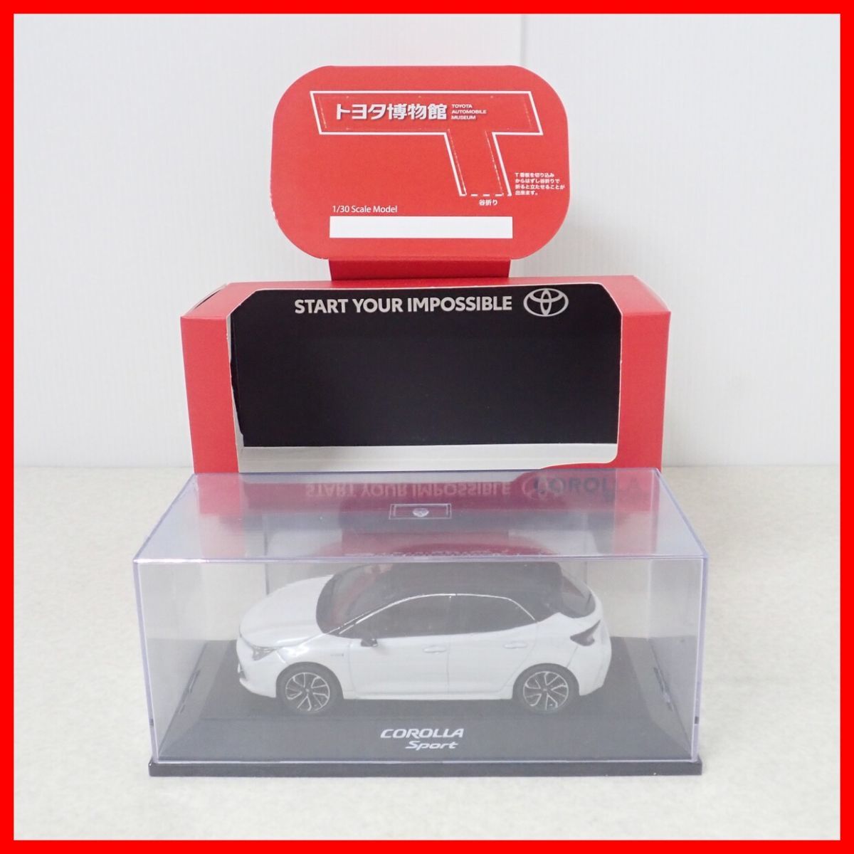 【やや傷や汚れあり】☆トヨタ博物館特注パッケージ仕様 1/30 カローラ スポーツ ?2QJ ブラックマイカホワイト TOYOTA ...