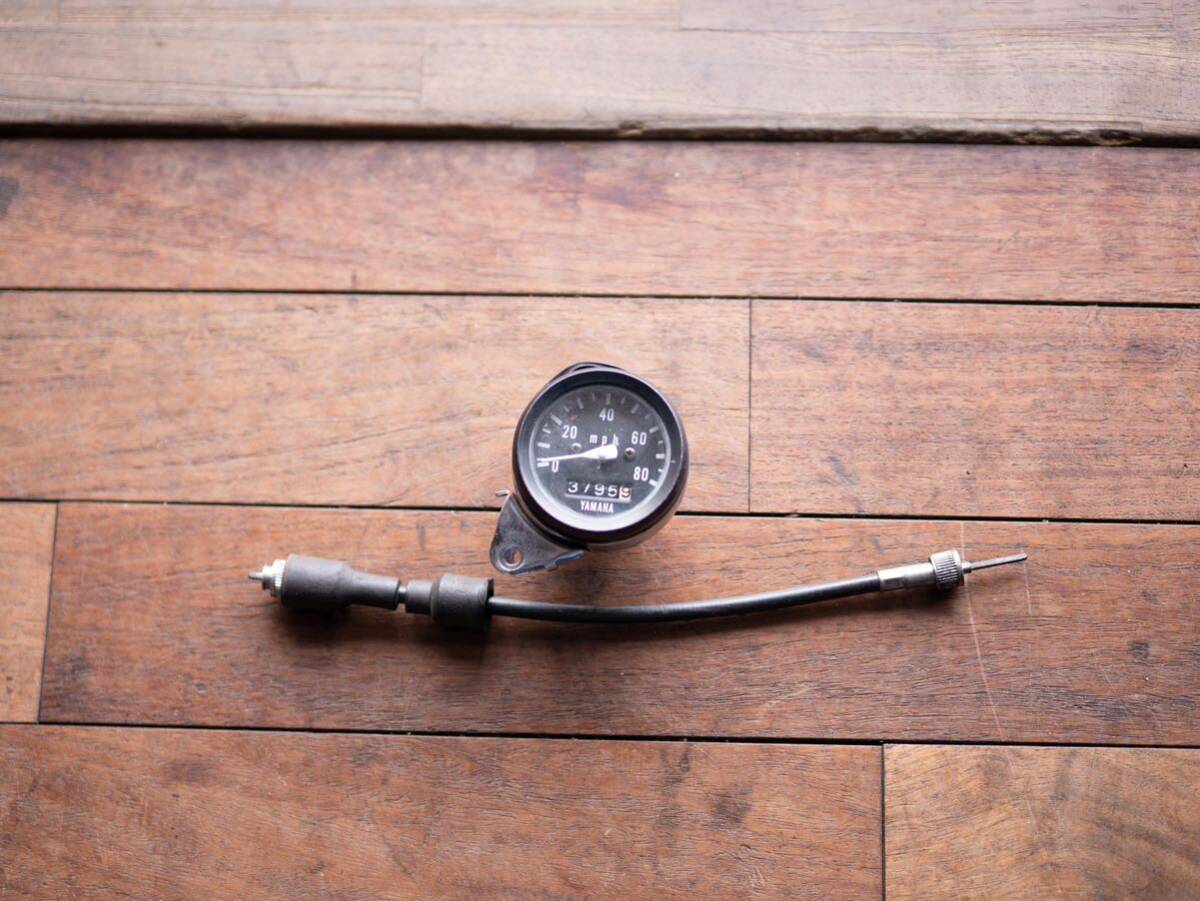 【傷や汚れあり】ヤマハ TY250 フロントフォーク取り付け用 スピードメーター メーター マイル表示 チョッパー sr400の落札情報詳細 ...