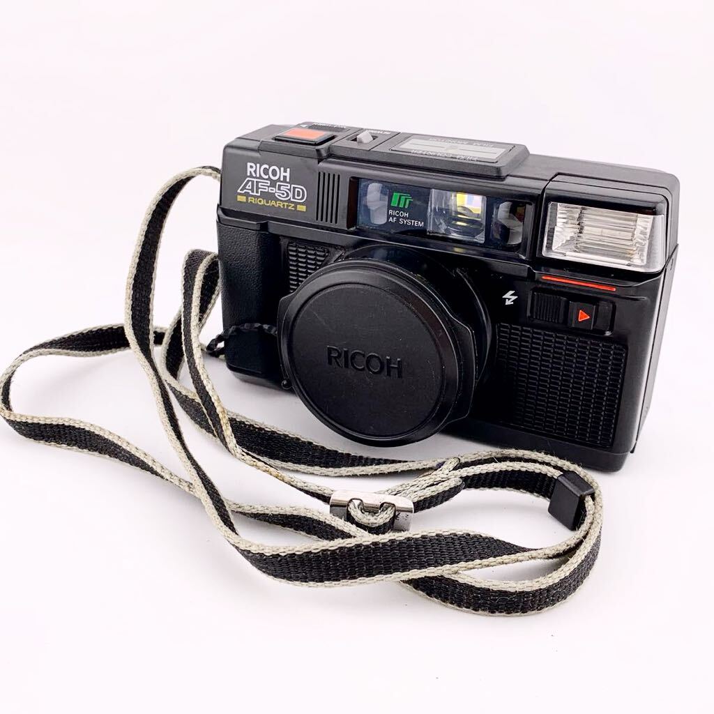【全体的に状態が悪い】I296 フィルムカメラ RICOH AF-2D RIQUARTZ COLOR RIKENON 1:2.8 38mm ...
