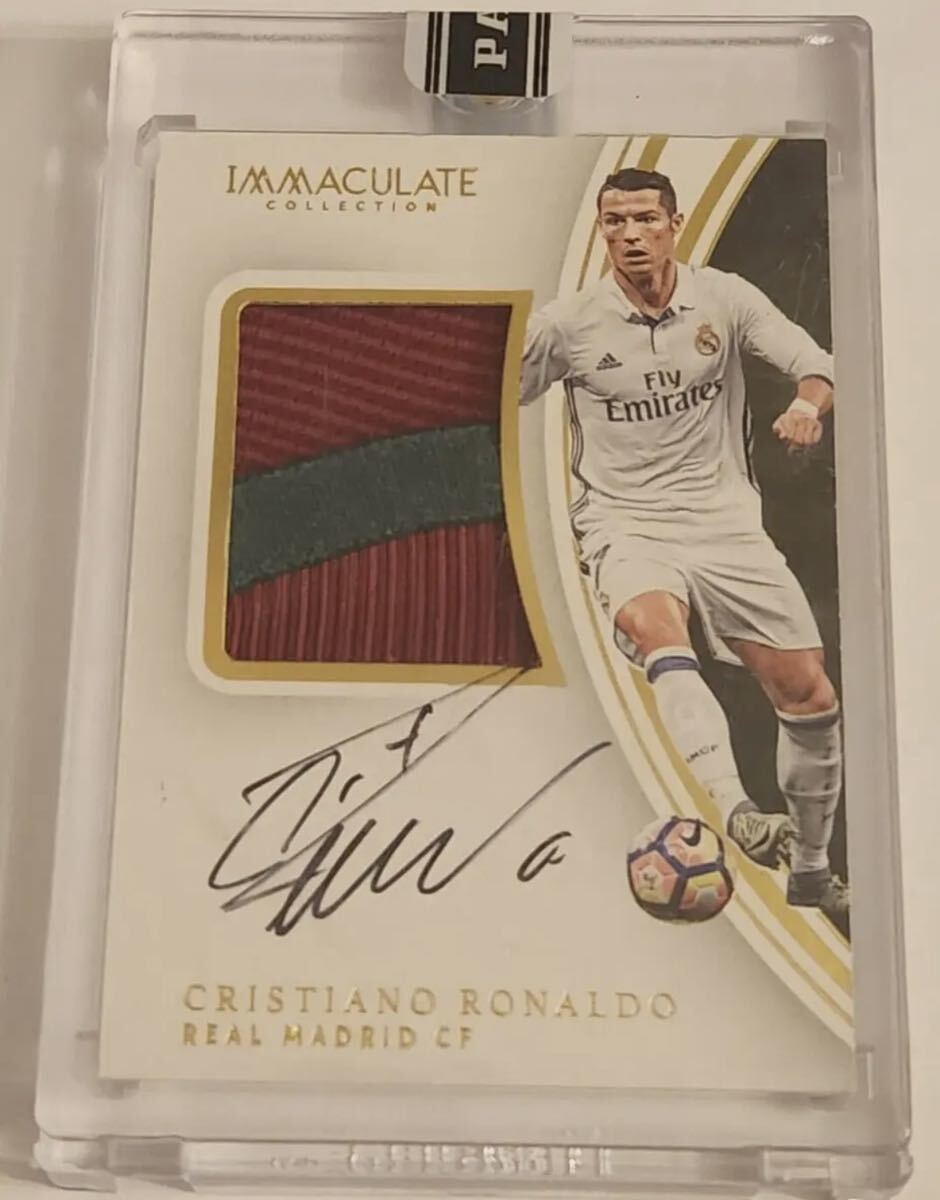 【未使用】2017 CRISTIANO RONALDO PANINI IMMACULATE BLACK BOX 1/1 ジャージパッチ 直書き ...