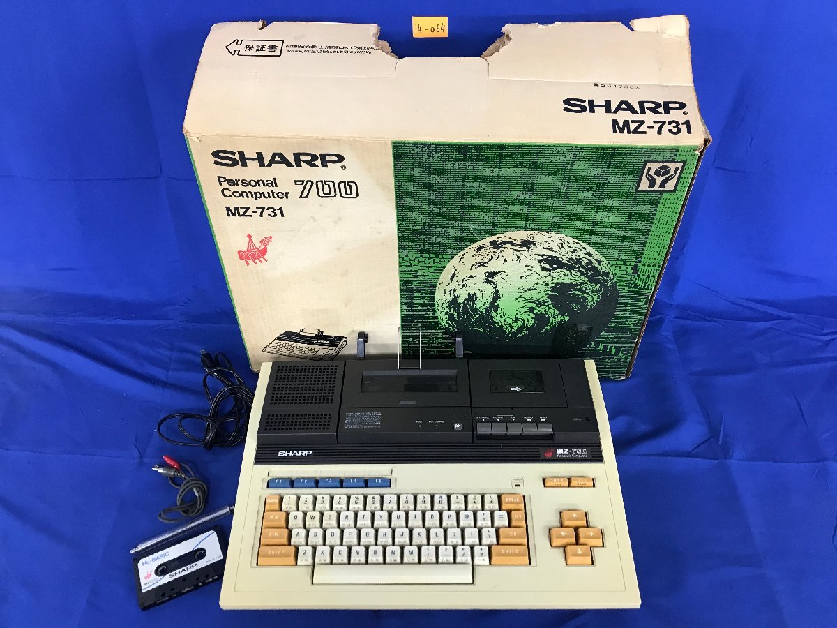 【全体的に状態が悪い】★14―064★パーソナルコンピューター SHARP/シャープ MZ-731 通電確認済 パソコン 昭和レトロ コネクタ ...