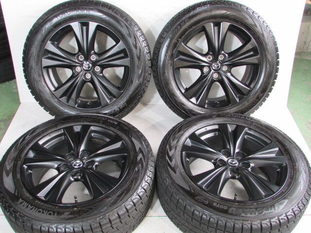 【目立った傷や汚れなし】☆mazda マツダ Cx 60 純正アルミ付スタッドレス 235 60r18 114 3 5h 18 7 5j