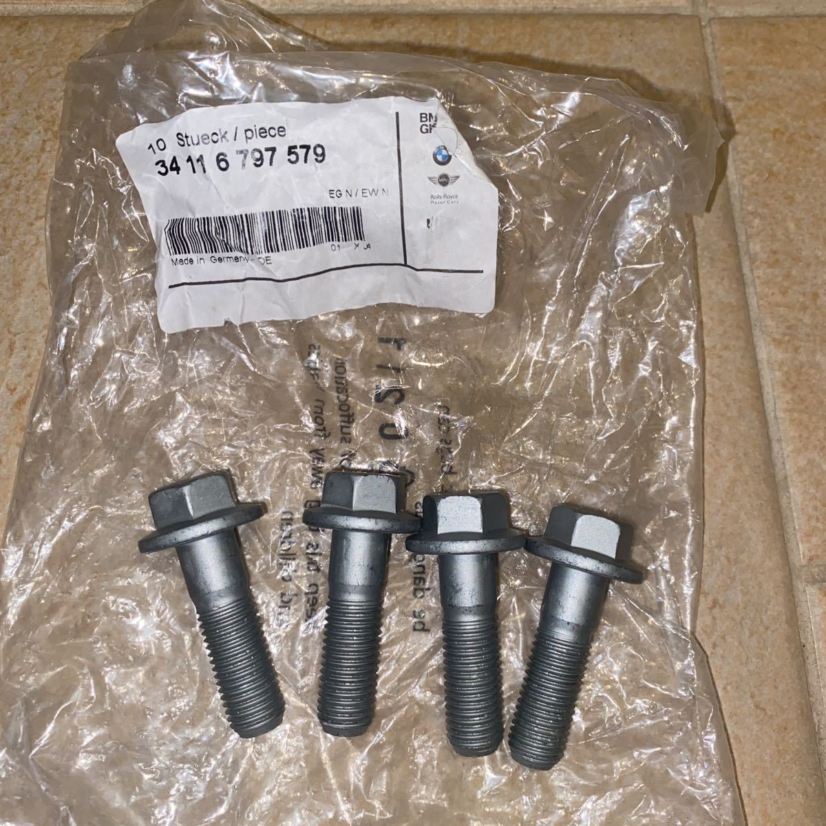 【未使用】新品未使用 BMW純正 ブレーキキャリパーマウントボルト 34116797579 E90 E60 E84 E83 F25 E53 ...