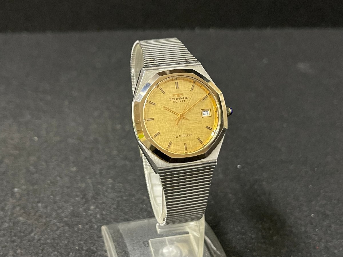 【やや傷や汚れあり】8997K☆TECHNOS ESPADA 腕時計 テクノス エスパーダ クォーツ メンズ腕時計 男性向けの落札情報詳細 - ヤフオク落札価格検索 オークフリー