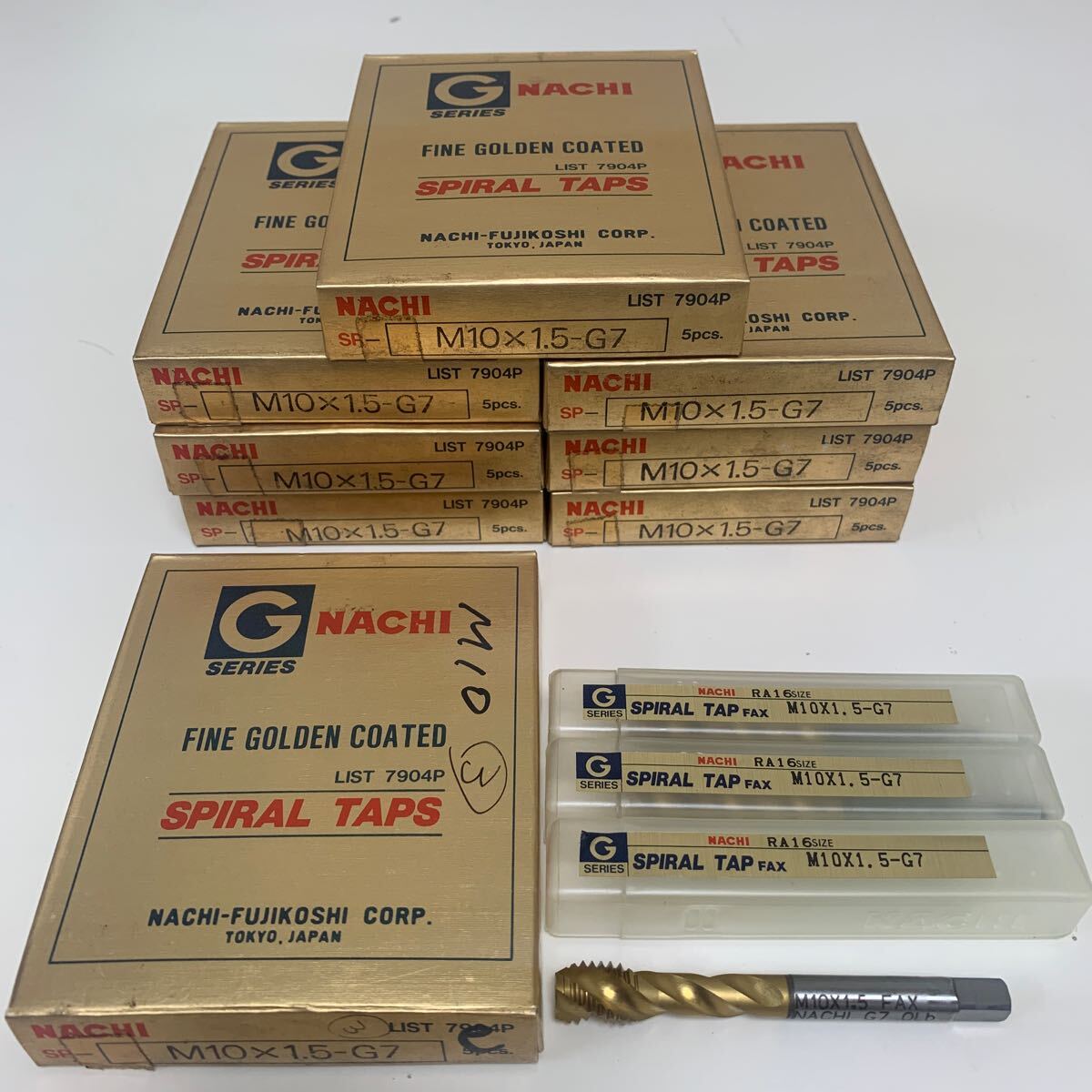 【未使用】未開封/保管品 NACHI ナチ SPIRAL TAPS スパイラルタップ RA16サイズ M10×1.5×G7 計38本セットの ...