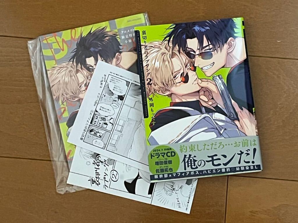 【目立った傷や汚れなし】☆BLコミック☆外岡もったす☆裏切り者のラブソング② アニメイト限定セット☆小冊子＆特典ペーパー2種付き☆帯付初版の ...