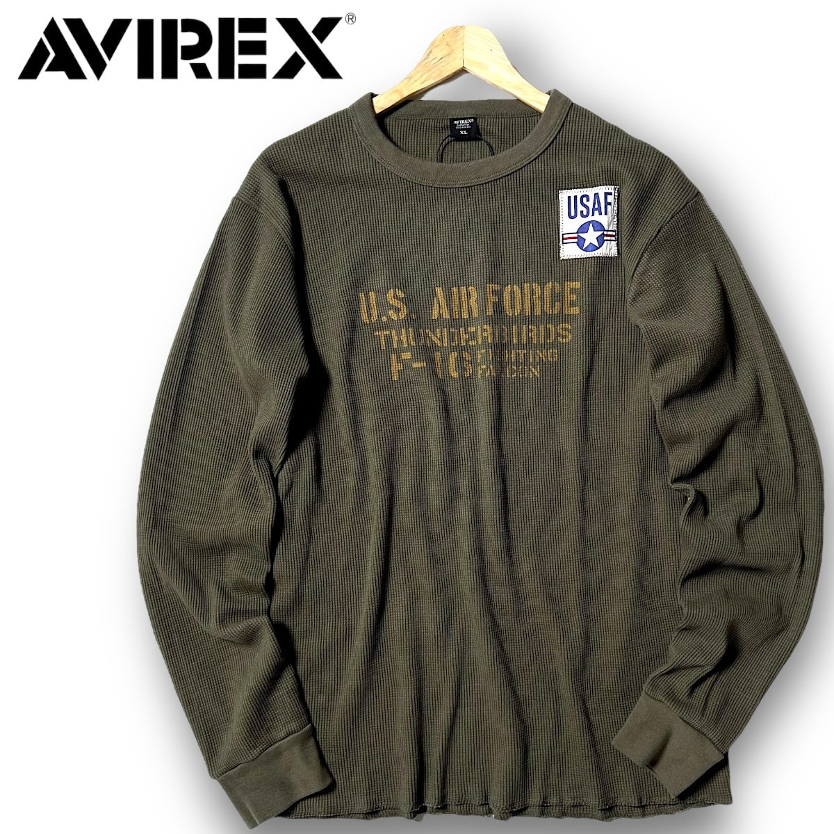 【未使用】新品 AVIREX アヴィレックス 吸汗速乾 ミニワッフル素材 コットン混 長袖 Tシャツ ロンT 3130032 2XL 3L ミリタリー 軍物 春夏 B3467aの落札情報詳細 ...