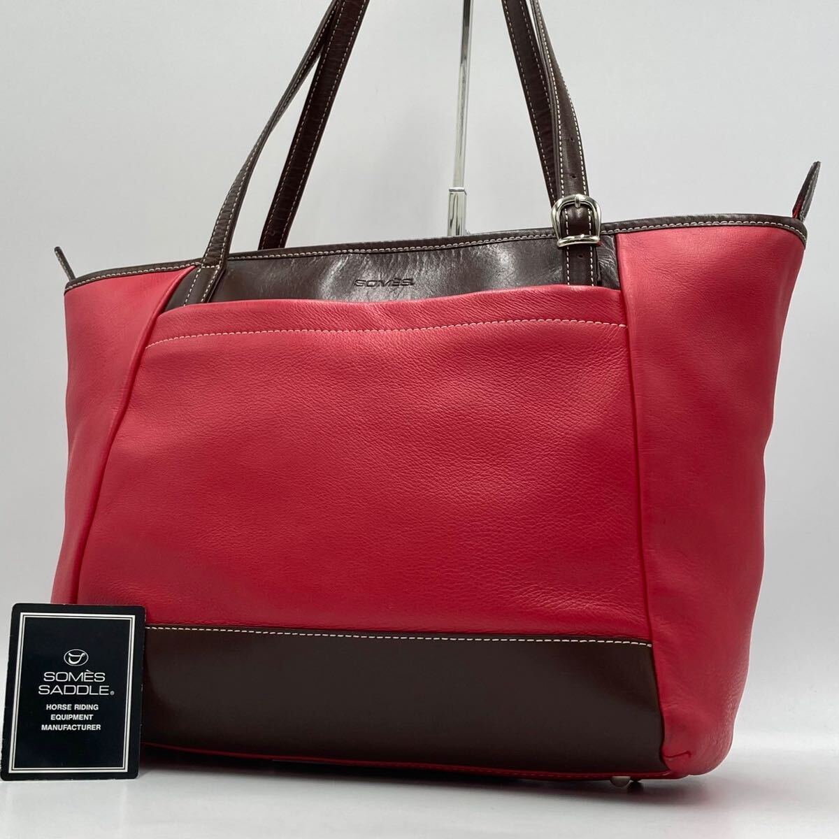 【目立った傷や汚れなし】1円~[希少カラー 極美品] SOMES SADDLE ソメスサドル メンズ ビジネス トートバッグ ブリーフケース 肩掛け オールレザー 本革 A4+PC可 茶の落札 ...