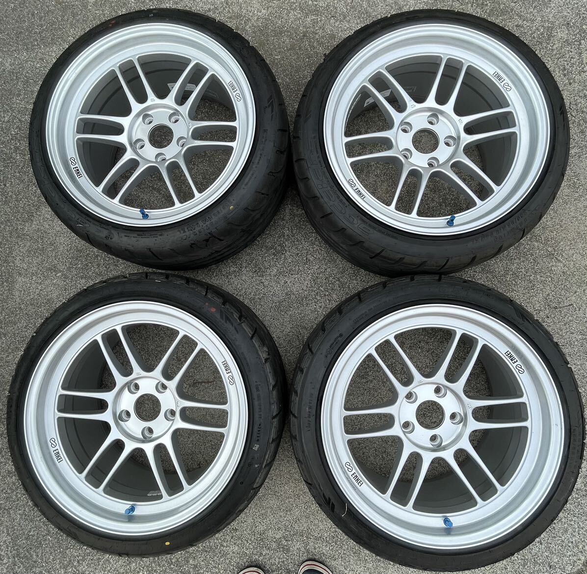 【未使用に近い】【極上品】ENKEI RPF1 18インチ 9.5j＋38 accelera 651SPORT 255/35r18 4本セット バリ溝 ハイグリップ pcd114.3 5h ...