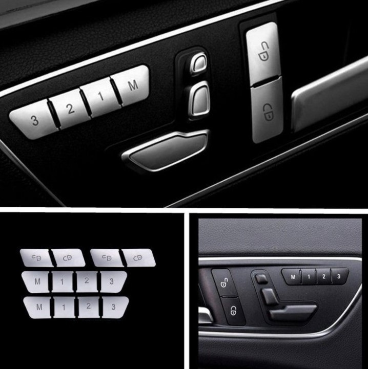 【未使用】メルセデス ベンツ シートメモリー ドアロック スイッチ カバー W212 S212 E220 E250 E300 E350 E400 E550 セダン ワゴン Eクラス 12Pの ...