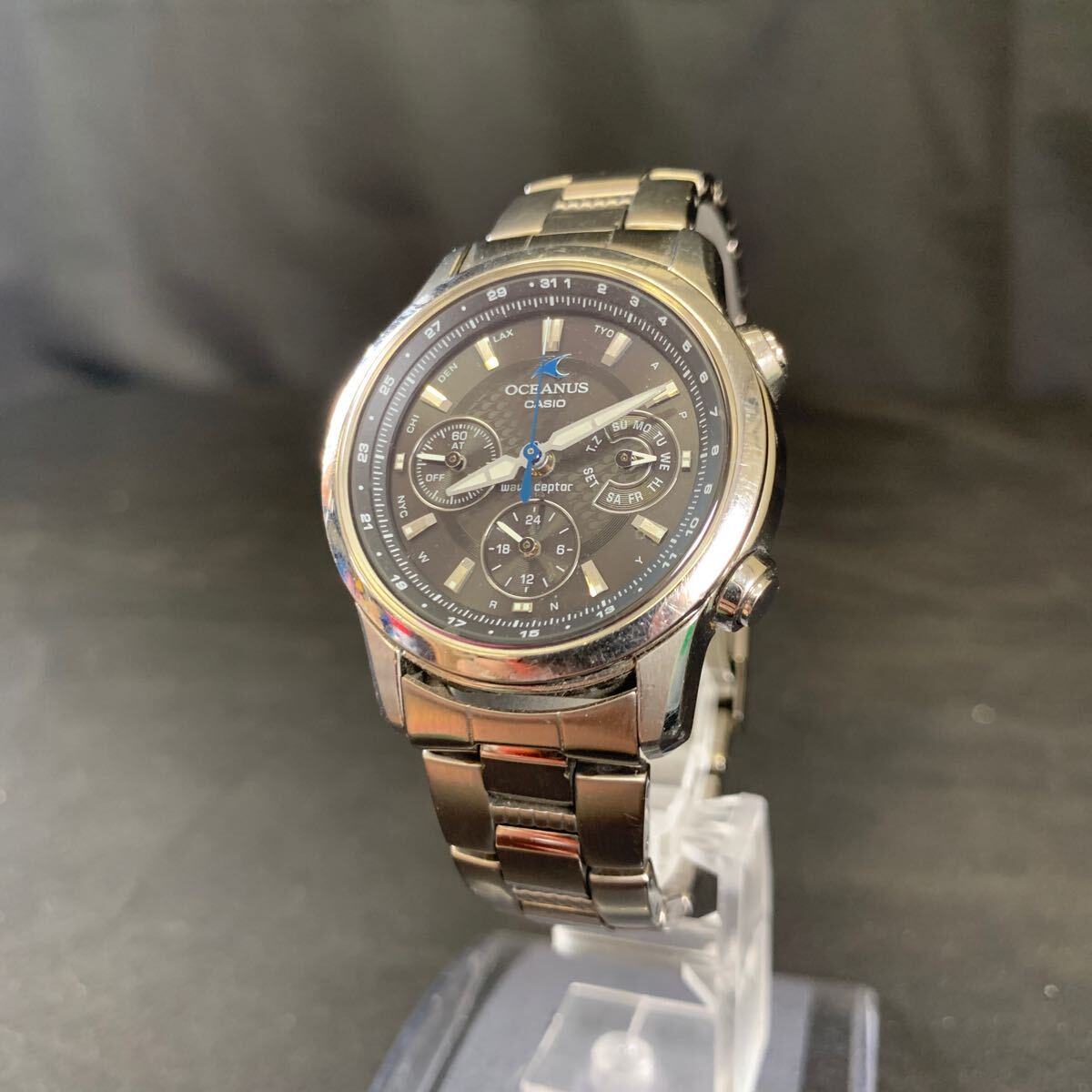 【目立った傷や汚れなし】CASIO OCEANUS wave ceptor TOUGH SOLAR カシオ オシアナス OCW-300 メンズ ...