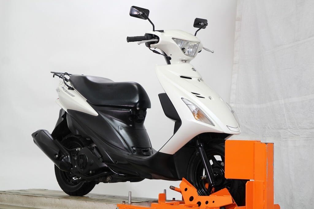 【傷や汚れあり】【安売切】アドレスv125s Cf4ma ブレーキングディスク エンジン始動 人気の白 リアキャリア インジェクション スズキ