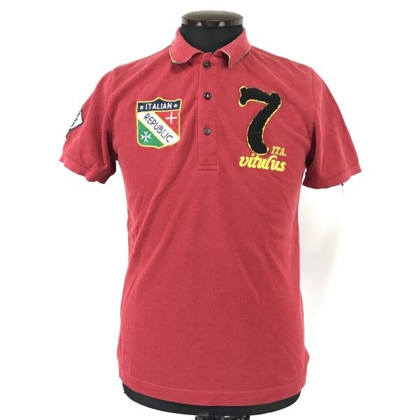 【目立った傷や汚れなし】Beno Modern Expression/ビーノ★イタリア国旗/半袖ポロシャツ【メンズM/red/赤】Tops/Shirts BH841の落札情報詳細 ...