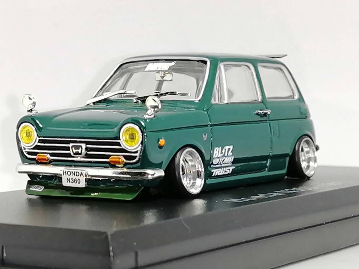 【やや傷や汚れあり】1/43 ノレブ Honda N360 (1967) 改 アルミ 深リム ローダウン 改造 N360 F/Rスポイラー デカール カスタム 国産名車 アシェットの落札情報 ...
