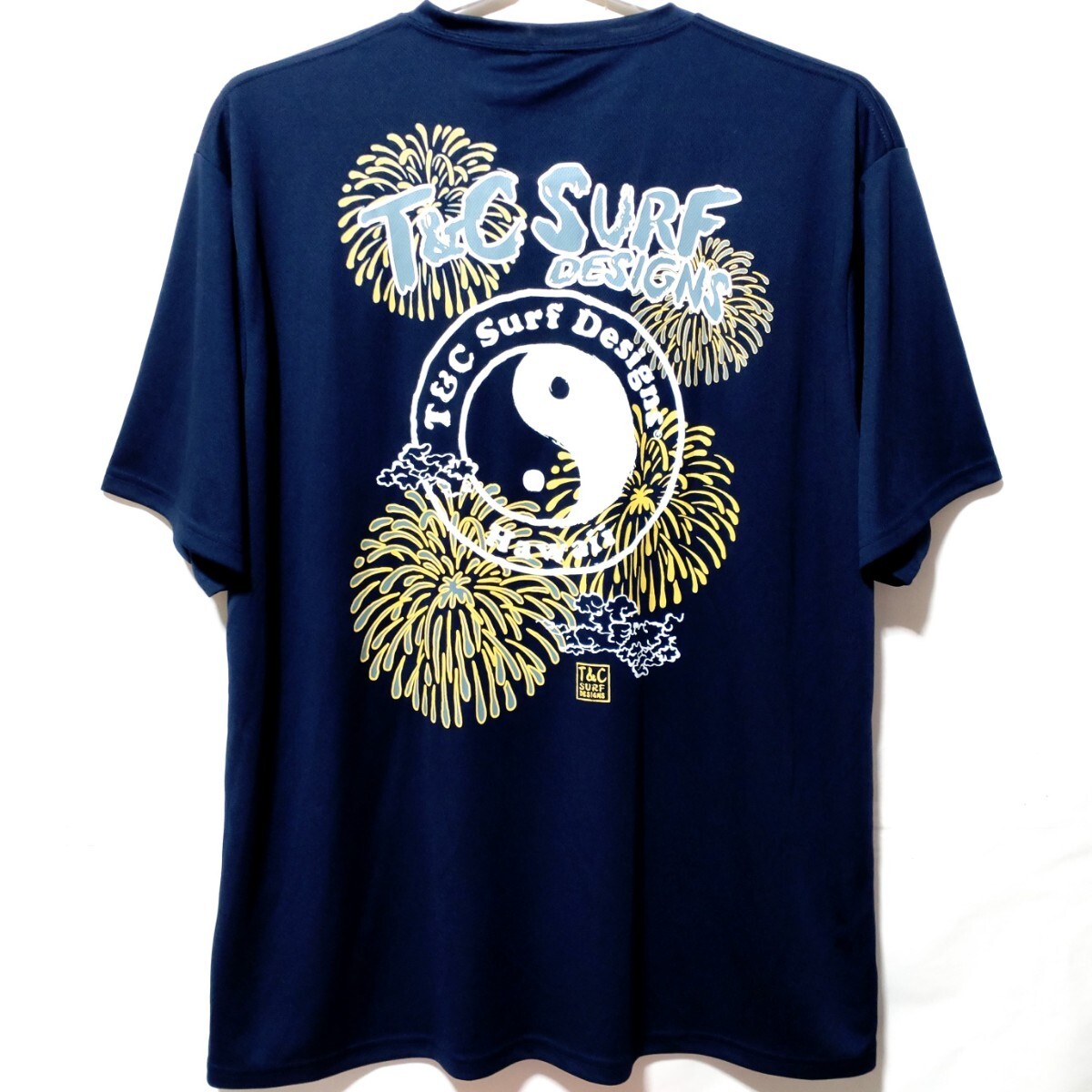 【未使用】特価/未使用【サイズ=4L(3XL)】T&C surf Designs Hawaii/タウン&カントリー/メンズ/半袖/ドライTシャツ/吸汗速乾/胸囲=110～118cm/navyの ...
