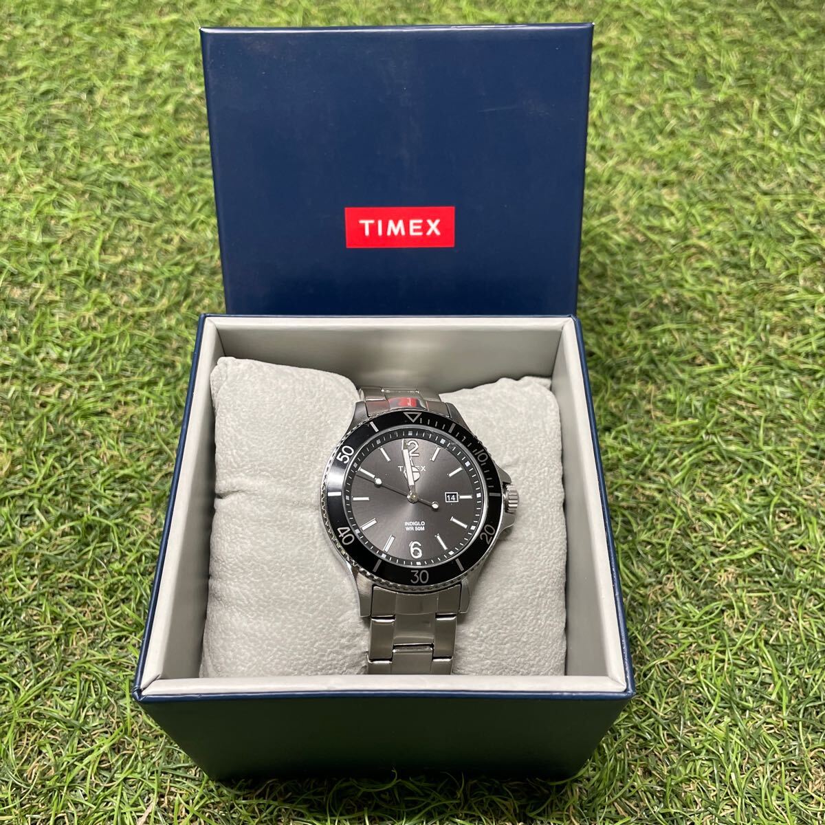 【未使用】RE181-A30 TIMEX タイメックス TW2R64600 クウォーツ 腕時計 可動品 動作未確認 箱傷汚れ有り 未使用 保管 ...