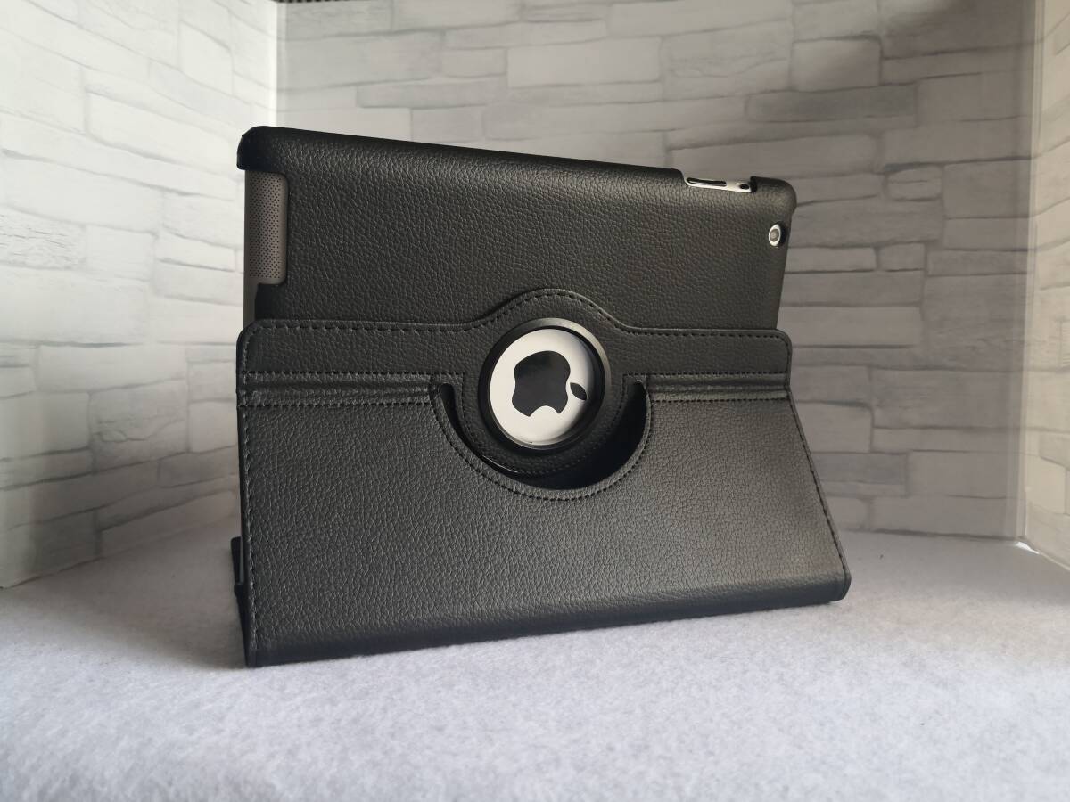 【未使用】iPad2/iPad3/iPad4 共用 ブラック レザーケース 360度回転機能 3段スタンド機能 自動スリープ機能付きの落札情報詳細 - Yahoo!オークション落札価格検索 ...