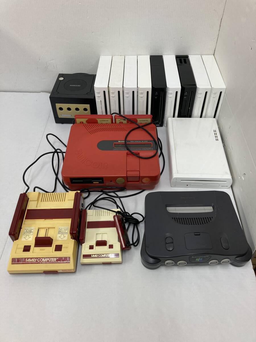 【全体的に状態が悪い】S044[12]S86(ゲーム機本体) ジャンク Nintendo/任天堂 据え置きゲーム機まとめ 約18.5kg [同梱不可] Wii/ファミコン/64/他 7/25 ...