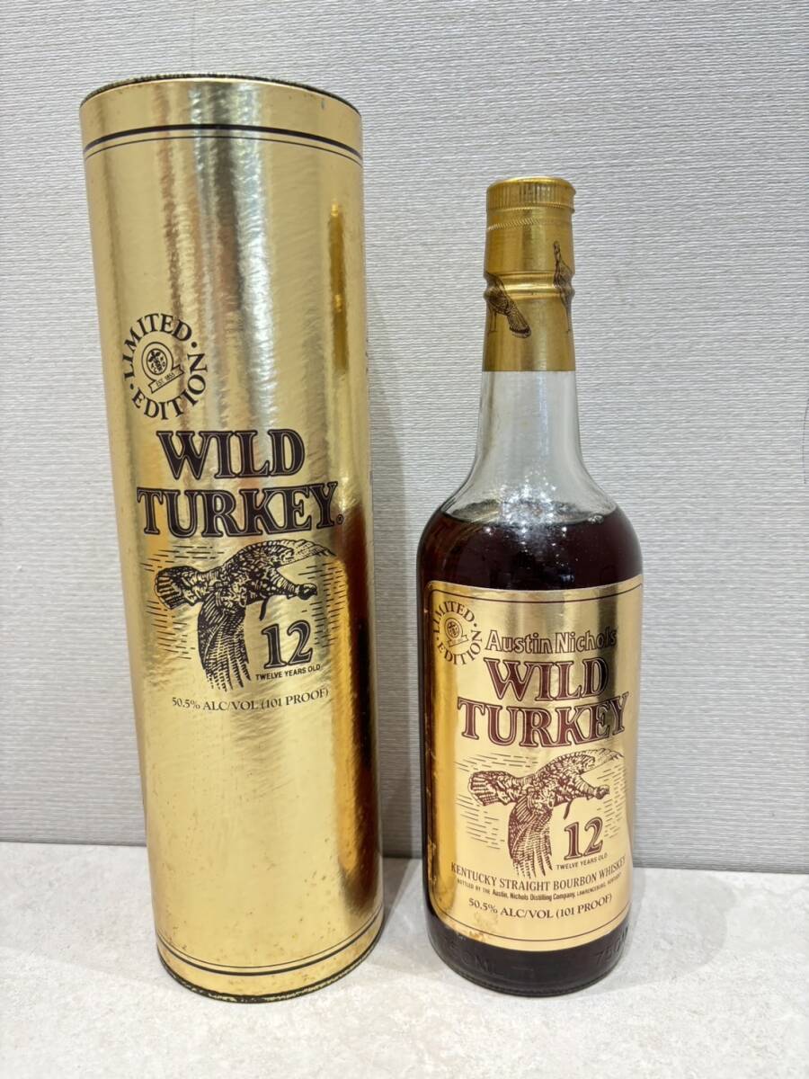 【未使用】M4871 【未開封】WILD TURKEY ワイルドターキー12年 リミテッドエディション ゴールドラベル 50.5% 750ml ...