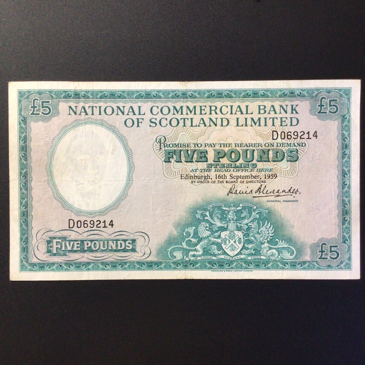 【やや傷や汚れあり】World Paper Money SCOTLAND 5 Pounds【1959】の落札情報詳細 - Yahoo ...