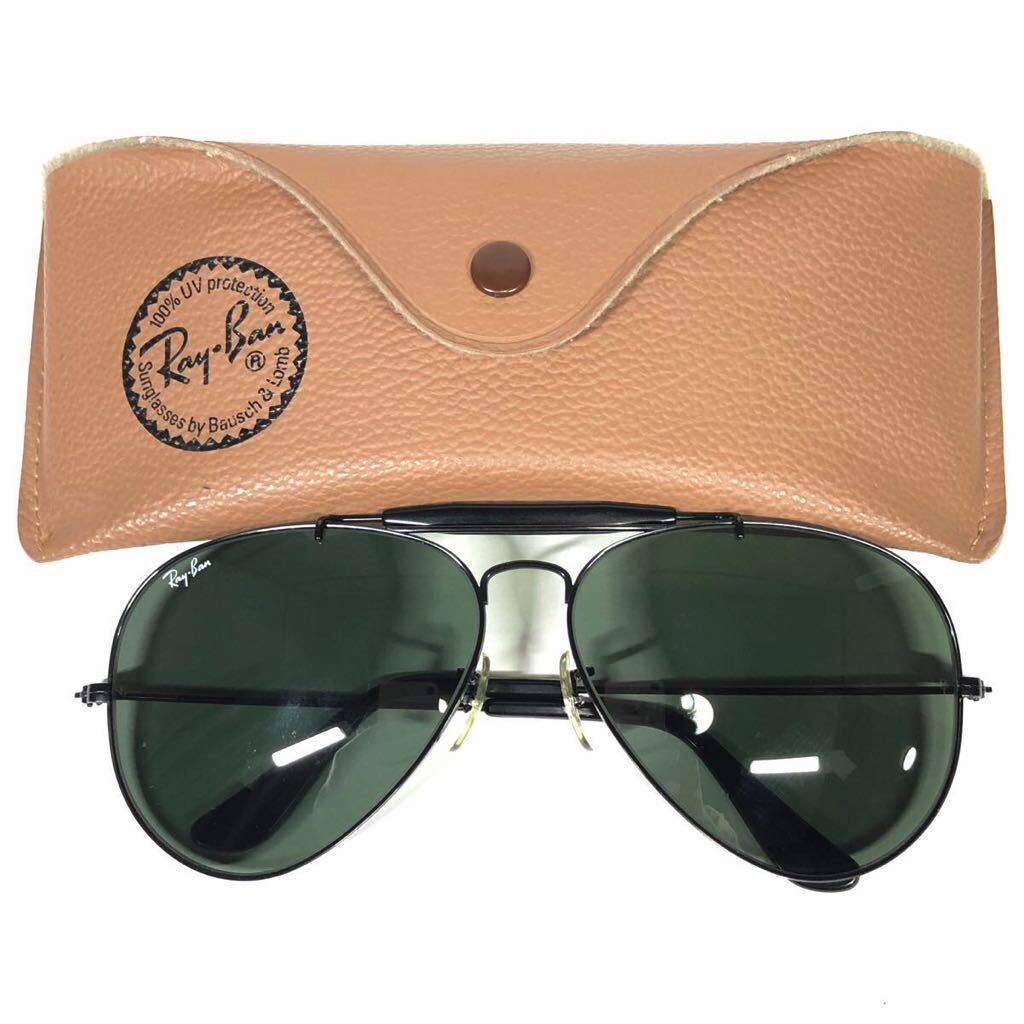 【やや傷や汚れあり】【レイバン】本物 Ray-Ban サングラス B&L ボシュロム ティアドロップ型 アビエーター型 L2114 メンズ ...